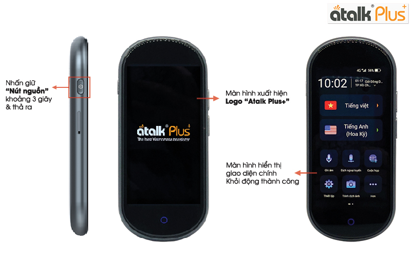 Cách Thiết Lập (Set Up) máy phiên dịch Atalk Plus+ [16GB]